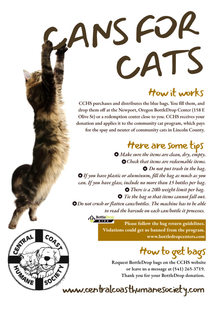 Cans for Cats Flyer – Central Coast Humane Society